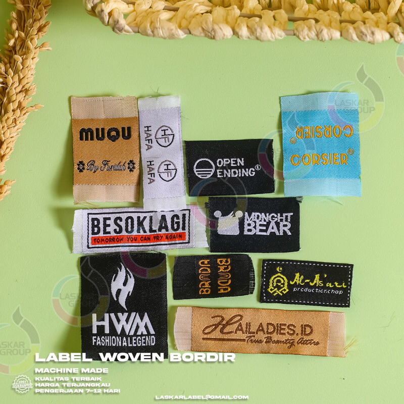 Jual LABEL WOVEN DAMASK( label woven, lebel merek baju, label hijab ...