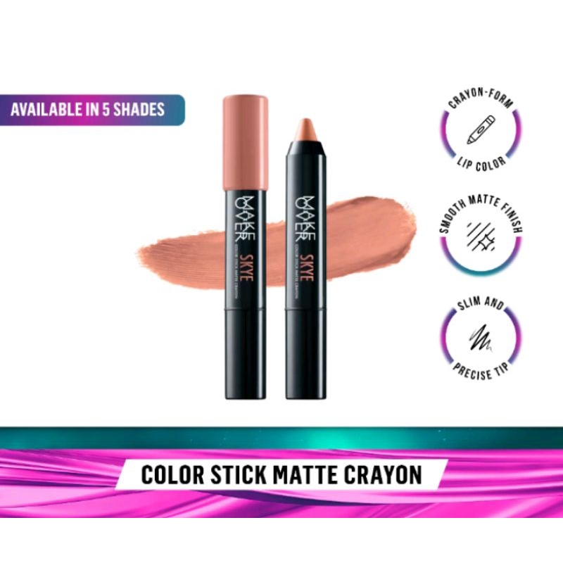 Jual MAKEOVER COLOR STICK MATTE CRAYON (SKYE) | Shopee Indonesia