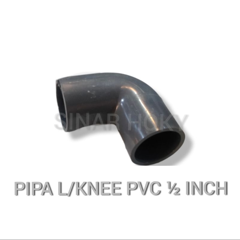 Jual Pipa Knee L PVC 1/2 inch ½ inch Fitting Pipa Knee L | Shopee Indonesia