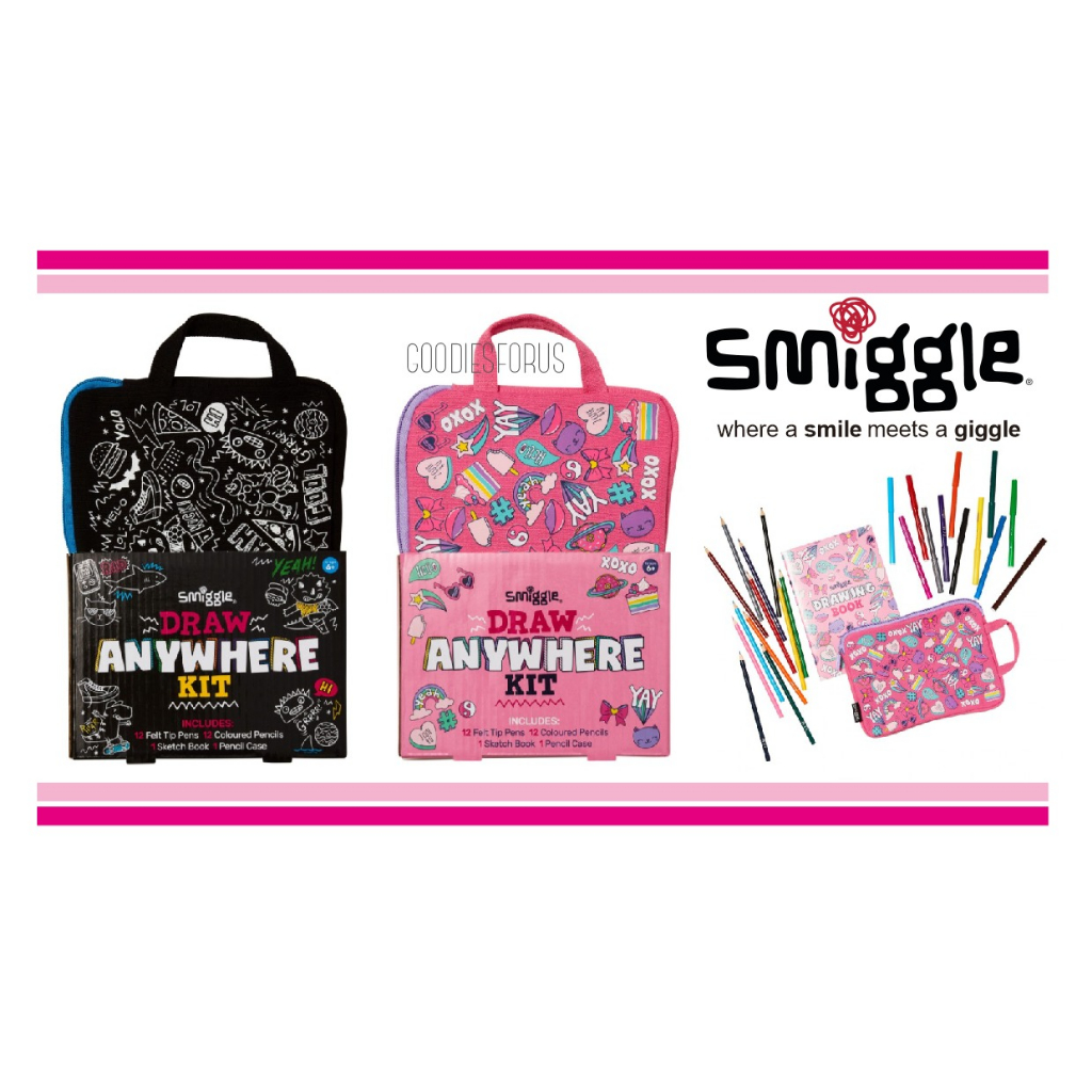 Jual Smiggle Draw Anywhere Kit/Perlengkapan Tulis Sekolah/Alat gambar ...