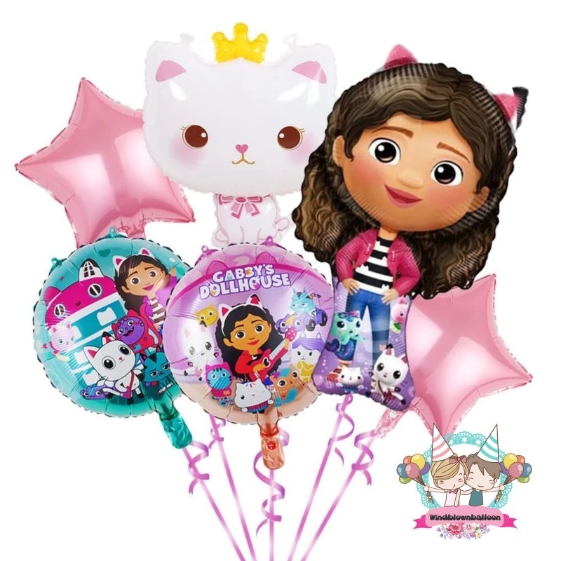 Jual WINDBLOWN BALON SET DEKORASI HBD BIRTHDAY GABBY DOLL HOUSE FOR ...
