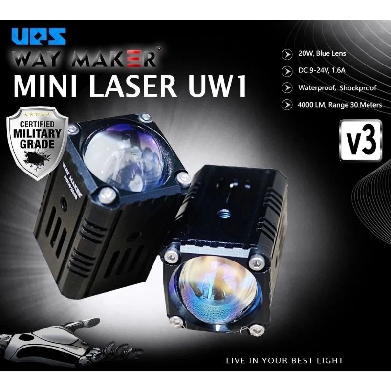 Jual UPS WAYMAKER UW 1 MINI LASER MILITAY GRADE 20 W | Shopee Indonesia