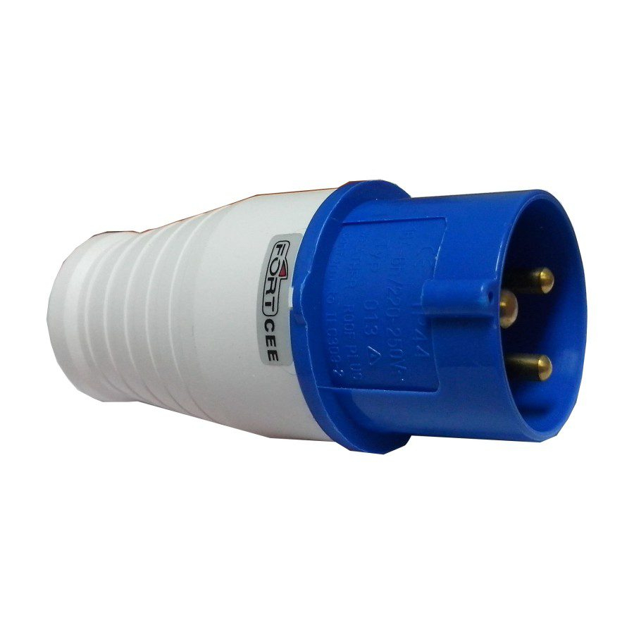 Jual INDUSTRIAL PLUG FORT CEE 3 PIN 16A 013 2P+E 16A STEKER INDUSTRIAL ...
