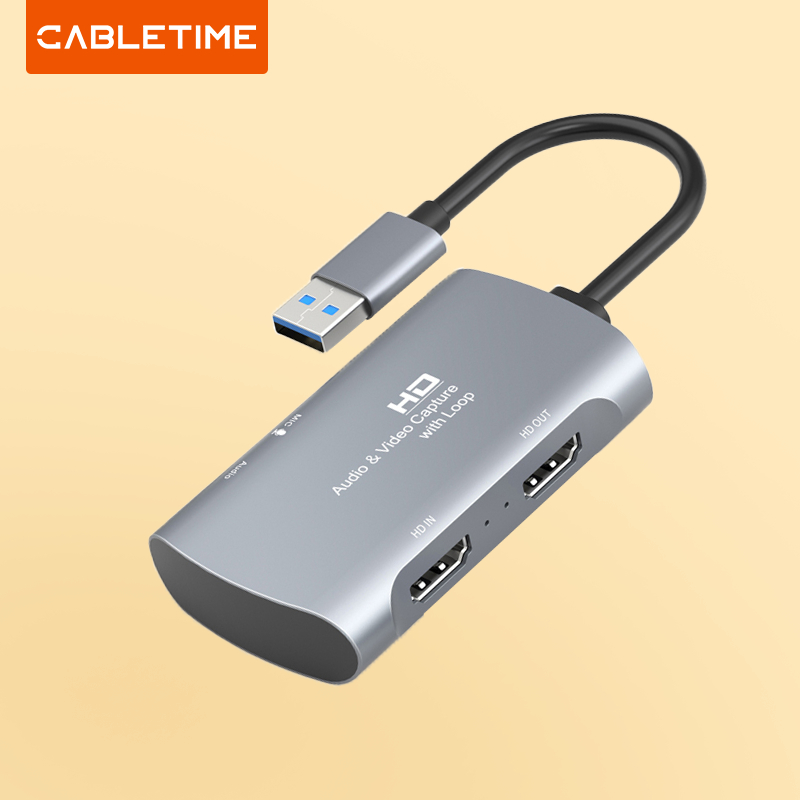 Jual CABLETIME HDMI Video Capture Card Converter For Record Live ...