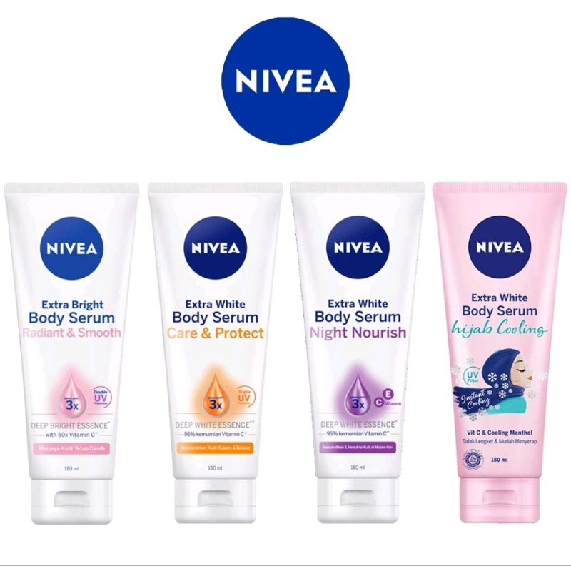 Jual ORIGINAL NIVEA Extra White Care & Protect Serum 180 ml Kemasan ...