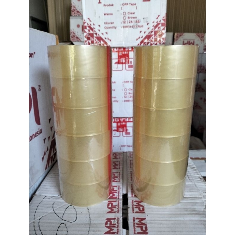 Jual Lakban Bening - Lakban Cokelat MPI Ekonomis 45mm x 100 yard x 42 ...