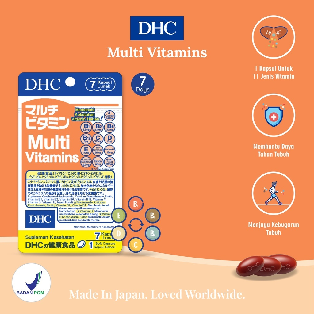 Jual DHC SUPPLEMENT MULTIVITAMINS 7 KAPSUL | Shopee Indonesia