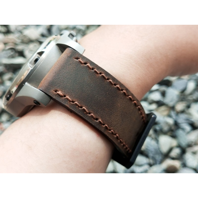Jual Stap Custom - Jam Tangan Kulit Sapi Crazy Horse Warna Coklat ...