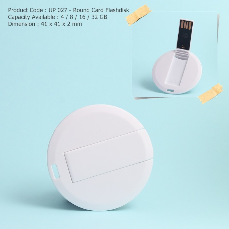 Jual Jualan Grosir - Round Name Card Flashdisk PLAIN WHITE / Flashdisk ...
