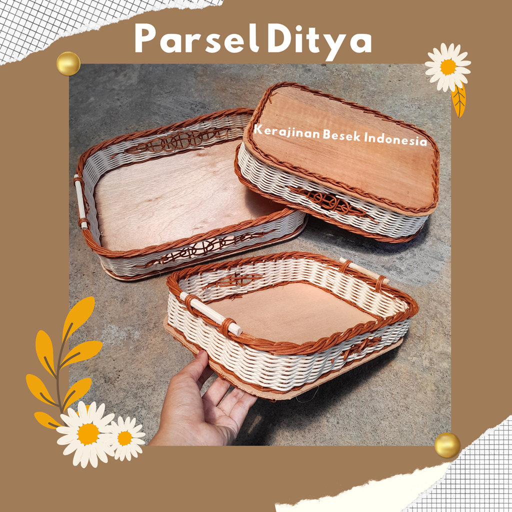 Jual Parsel Rotan Ditya Keranjang buah Hampers natal imlek Parsel ...