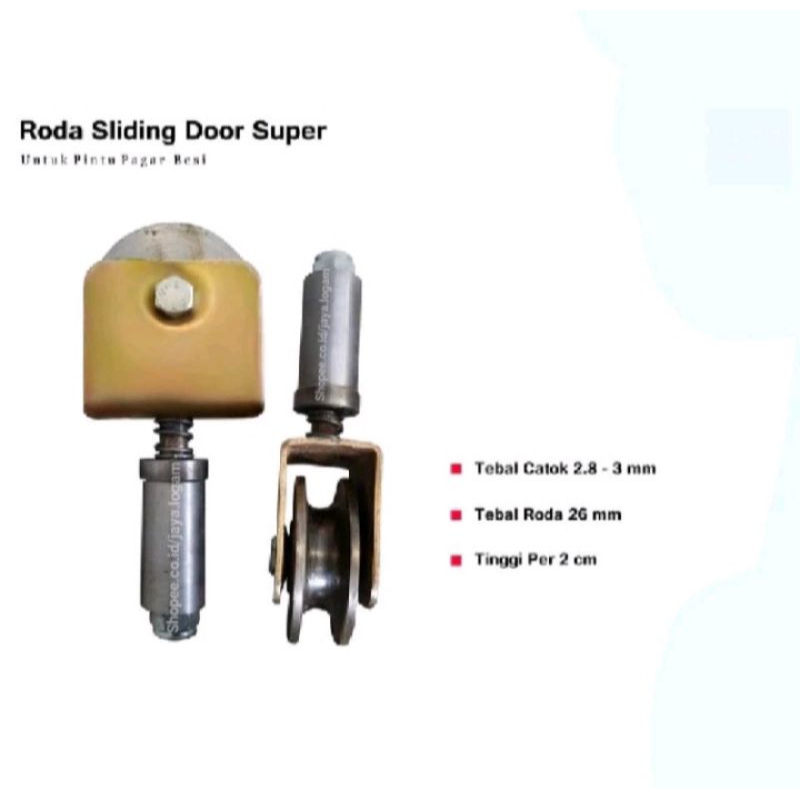 Jual Roda sliding Door super 8cm,Pintu pagar besi super Roda pintu ...