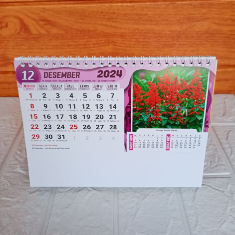 Jual kalender meja bunga 2024 | Shopee Indonesia