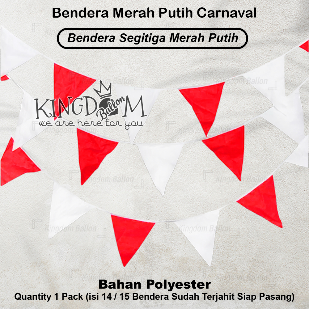 Jual Bendera Segitiga Kain Merah Putih / Bendera Kain Merah Putih / Bendera Karnaval Segitiga ...