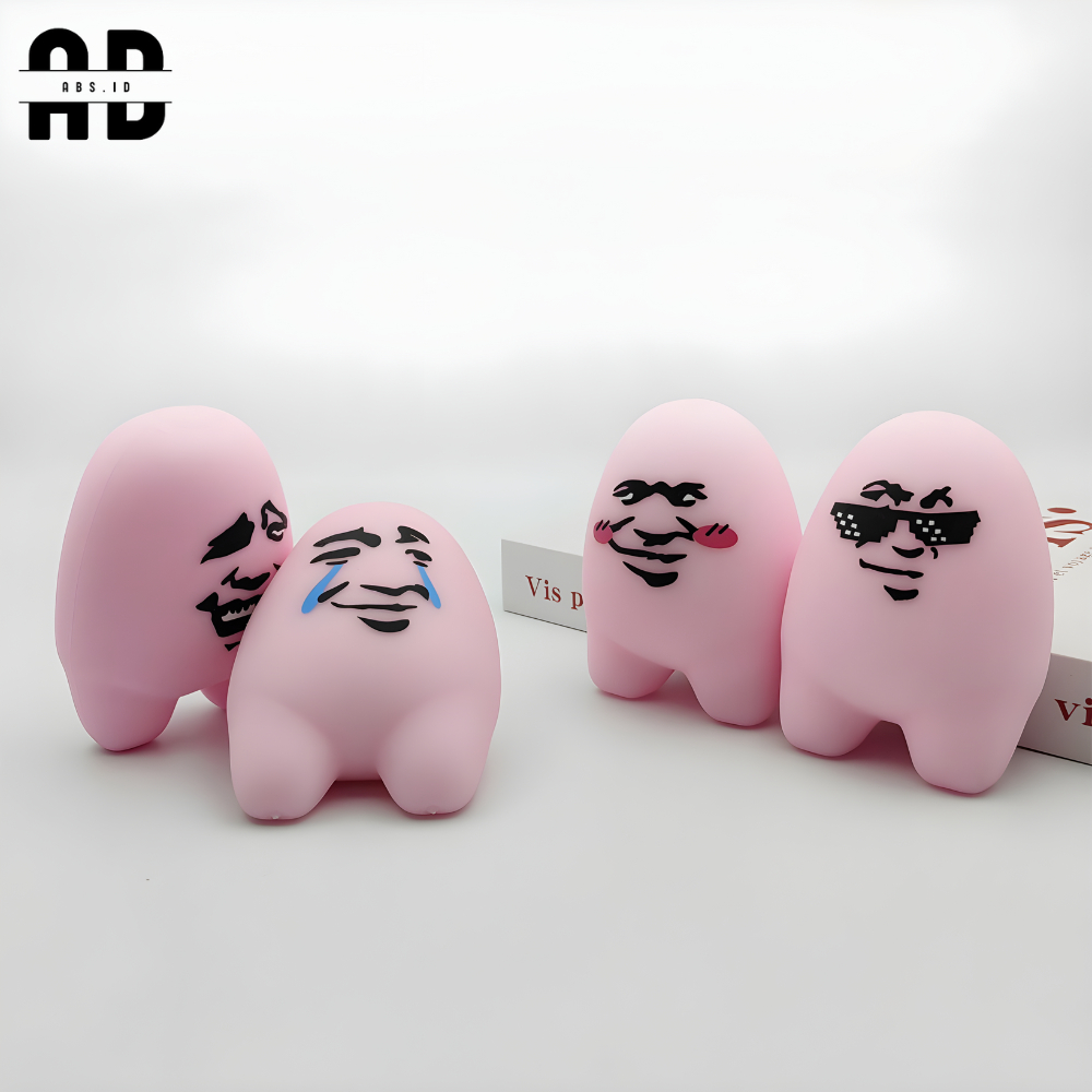 Jual ABS - Mainan Squishy Pink Emoticon Mainan Pencet Lentur Anti ...