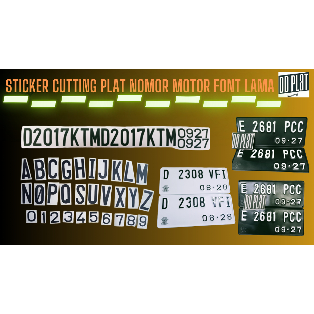 Jual Sticker ( Hanya sticker) Plat Nomor Motor Harga Terjangkau ,1 ...
