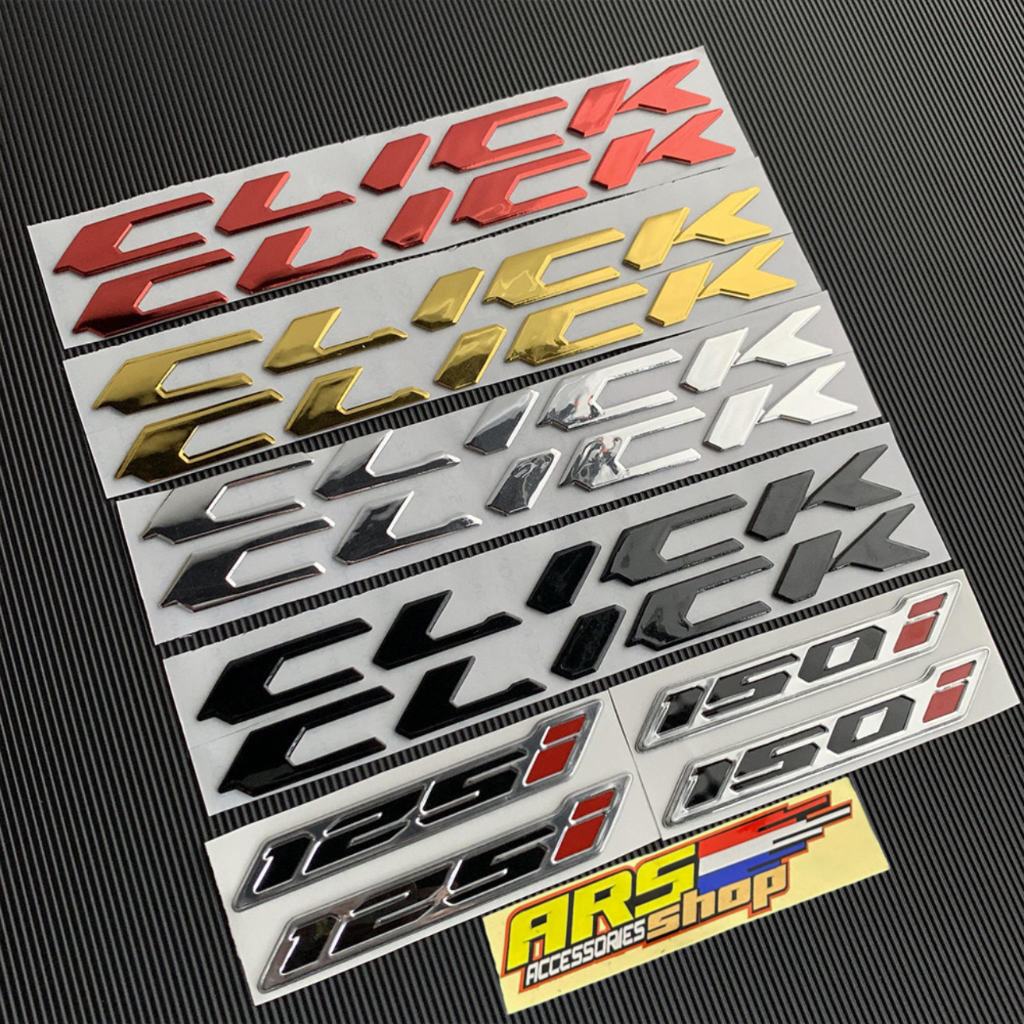 Jual 2pcs 3d Honda Click 125i Click 150i 125 150 Emboss Letter Emblem ...