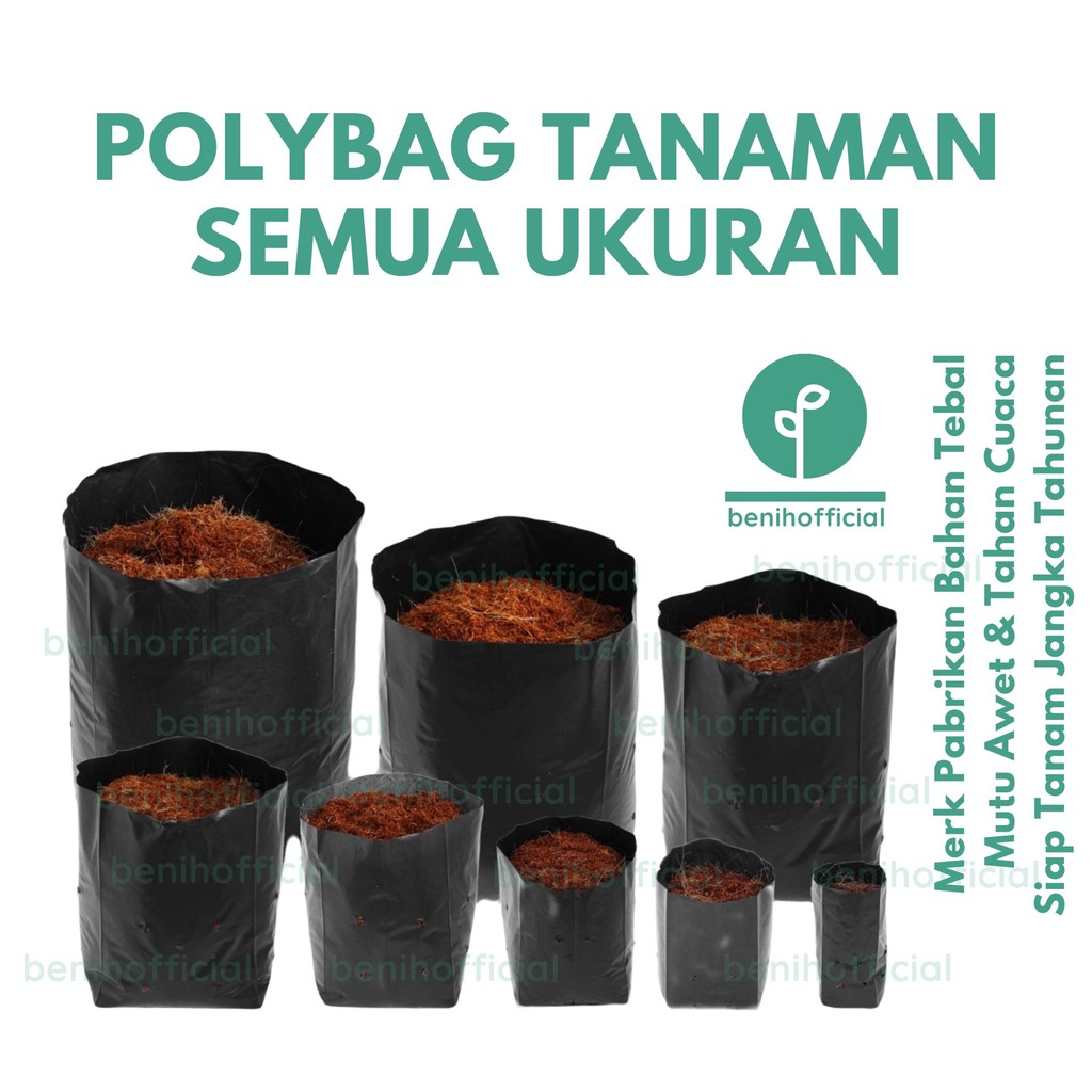 Jual Polybag 250 gram Hitam Tebal Segala Ukuran - Plastik Tanaman - Pot ...
