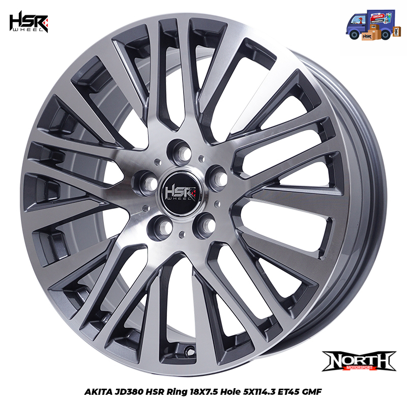 Jual Velg Racing Termurah R18 HSR AKITA HSR R18 PCD Baut 5x114.3 Cocok ...