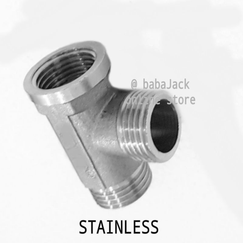 Jual Tee nepel shower stenlis nipel te stainless tebal | Shopee Indonesia