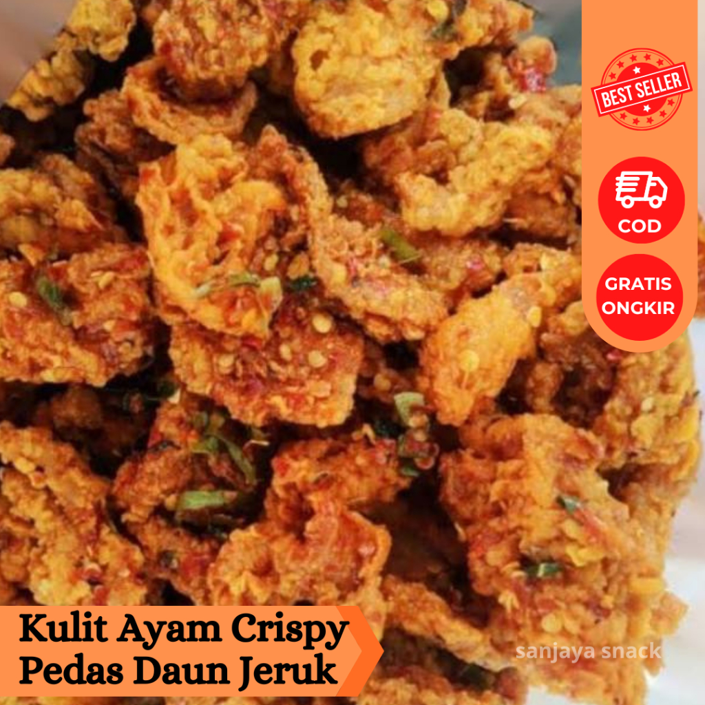 Jual KULIT AYAM CRISPY PEDAS 1KG DAUN JERUK ORIGINAL GURIH | Shopee ...
