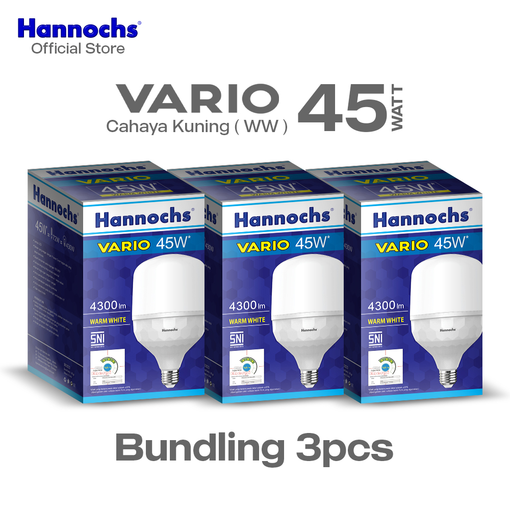 Jual Hannochs Lampu Bohlam LED Vario 45W Cahaya Kuning Paket isi 3pcs | Shopee Indonesia