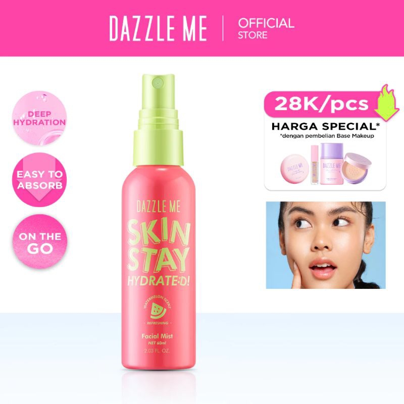 Jual Dazzle Me Skin Stay Hydrated Facial Mist Shopee Indonesia