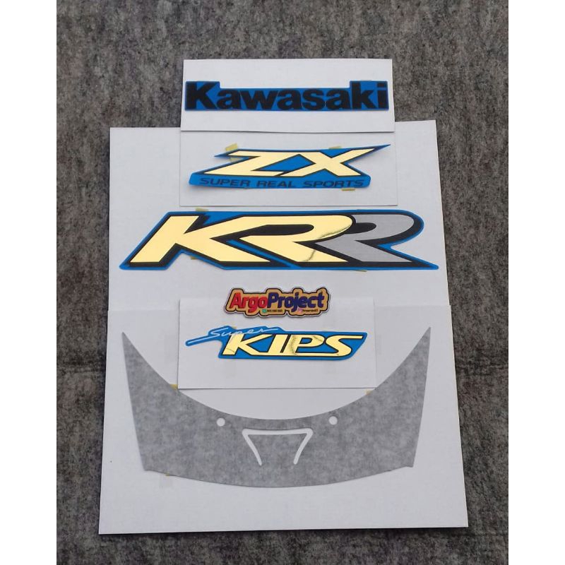 Jual STIKER STICKER STRIPING NINJA RR OLD KRR ZX150 CBU BIRU | Shopee ...