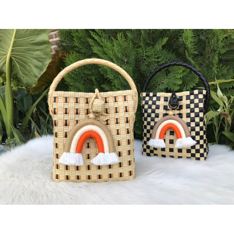 Jual Mini Cube Tas Anyaman Plastik Handbag Tas Wanita Tas Lucu | Shopee ...