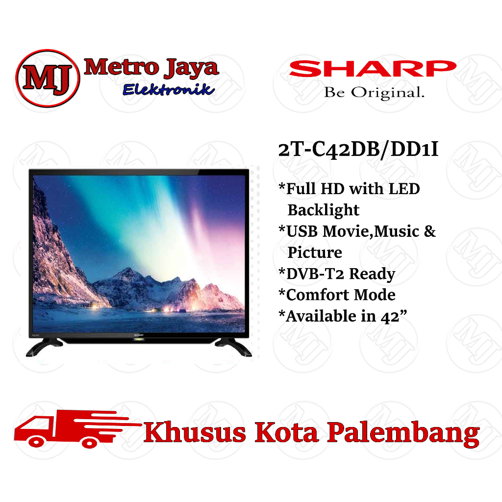 Jual TV LED Sharp 2T-C42DD1i / 2T-C42BD1i 42 inch Digital TV Full HD | Shopee Indonesia