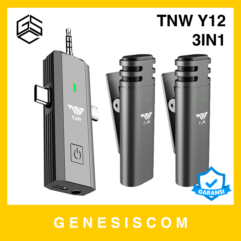Jual Mic Wireless Clip On TNW Y12 DUAL 3in1 Lavalier Microphone ...