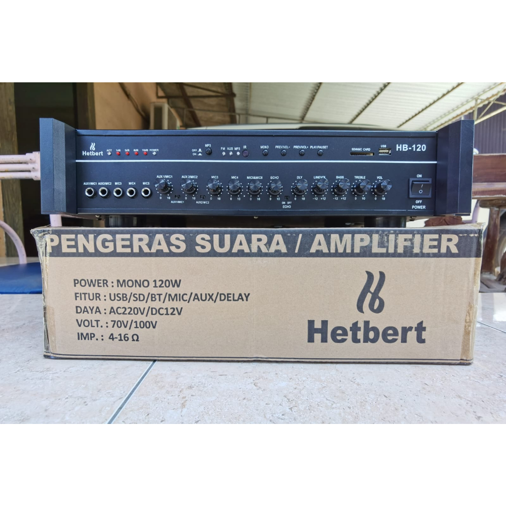 Jual AMPLI (TOA / Ceiling) HB-120 Power Amplifier Bluetooth HETBEST ...