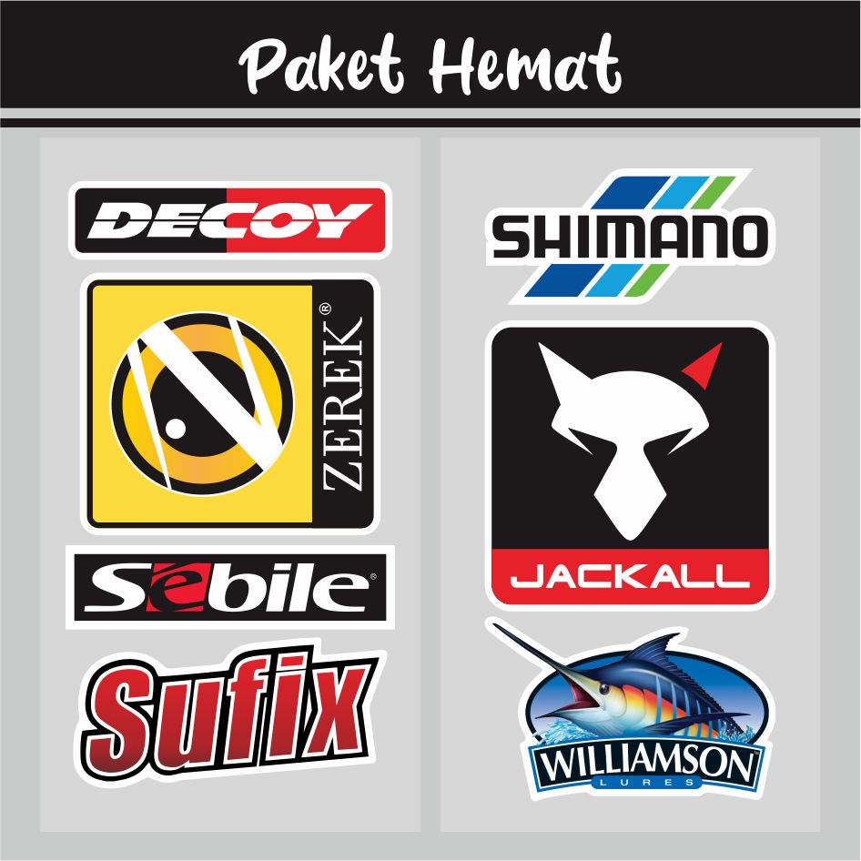 Jual Stiker Logo Brand Pancing untuk Kotak Lure Umpan Ikan Tackle Box ...