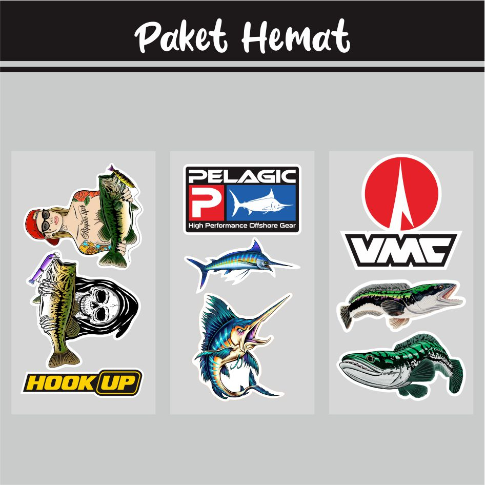 Jual Stiker Brand Pancing Stiker Logo Mancing Tackle Box Kotak Lure ...