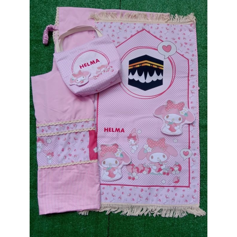 Jual 3D My Melody Custom Mukena 2in1 dan Sajadah merk Lovelana (free ...