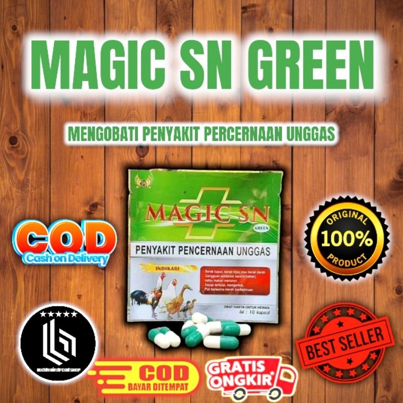 Jual MAGIC SN GREEN OBAT PENYAKIT PENCERNAAN UNGGAS SNOT TEMBOLOK MACET ...