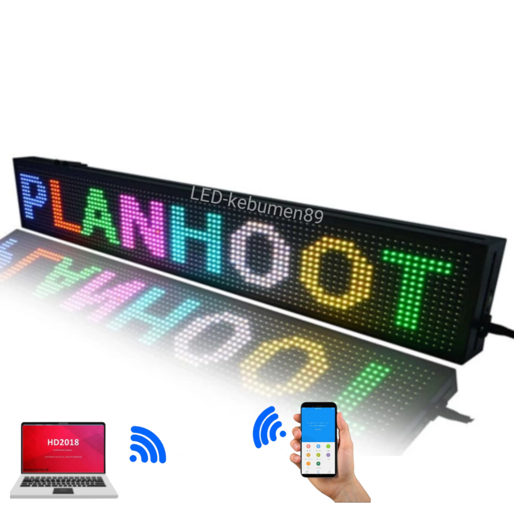 Jual Running text outdoor 100x20cm full colour P10 RGB | Shopee Indonesia