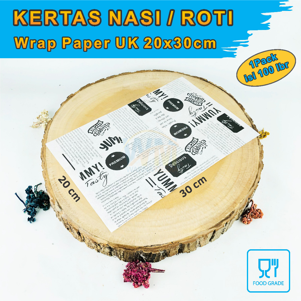 Jual Kertas Burger / Kertas Nasi Anti Lengket 22x27 / Burger Wrap ...