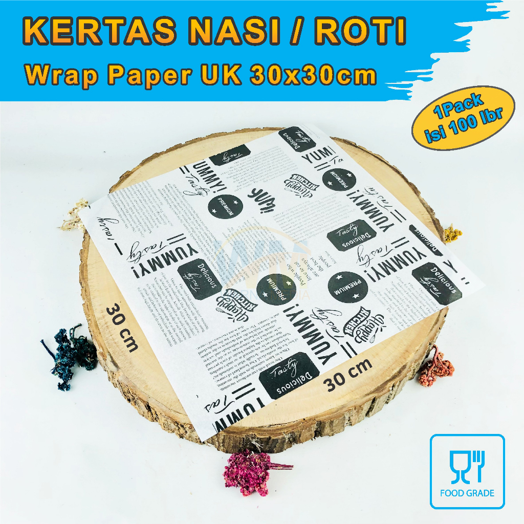 Jual Kertas Burger / Kertas Nasi Anti Lengket 22x27 / Burger Wrap ...