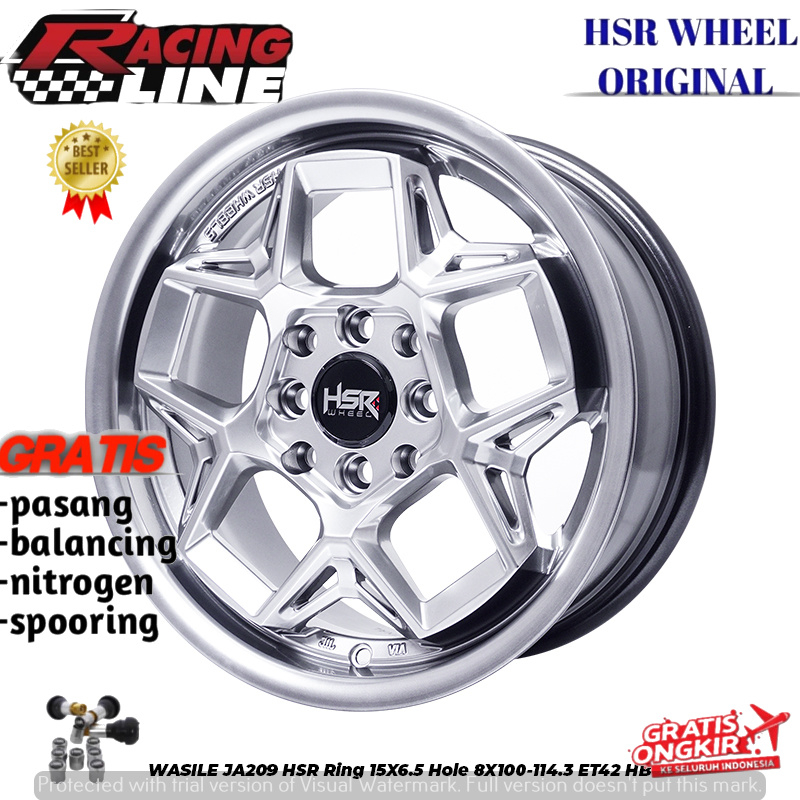 Jual VELG MOBIL RACING RING 15 WASILE HSR R15 LEBAR 65 PCD 8X100-114,3 ET42 WARNA HB | Shopee ...
