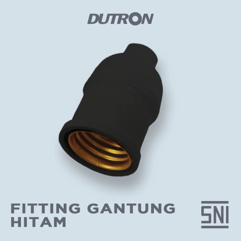 Jual Fitting Gantung Dutron Hitam / Fitting Lampu DVFGB01H / Fitting ...