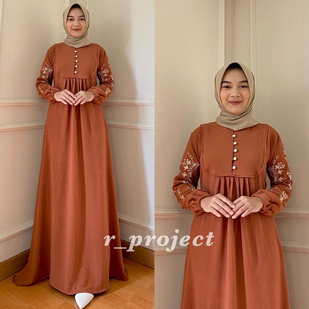 Jual GAMIS BORDIR JUMBO LD 140 130 120 110 dst | CEY CRINKEL AIRFLOW PREMIUM | GAMIS KONDANGAN ...