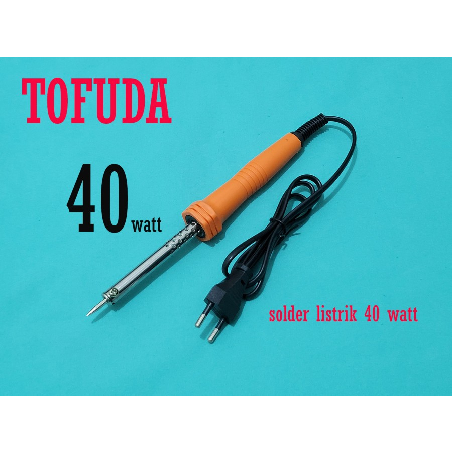 Jual Solder listrik Orange Tofuda 40 Watt - soldering iron timah 40w 40 ...