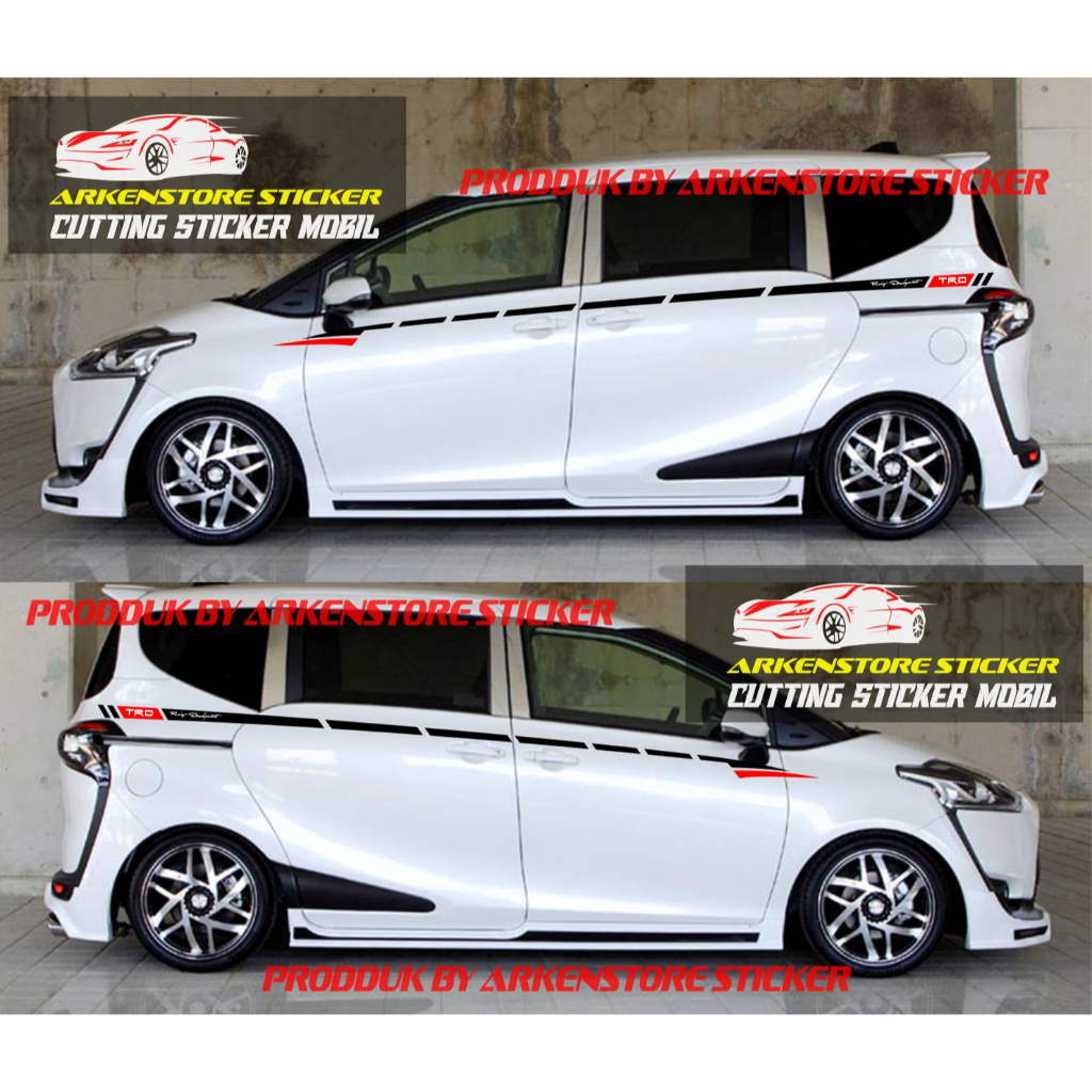 Jual cutting sticker list mobil sienta sticker stiker body samping ...