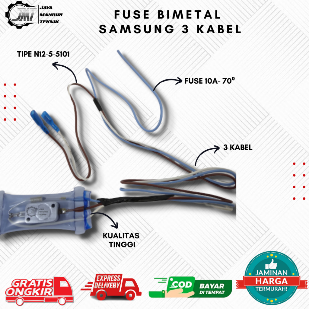 Jual FUSE BIMETAL SAMSUNG 3 KABEL | FUSE BEMETAL 3 KABEL | DEFROST ...