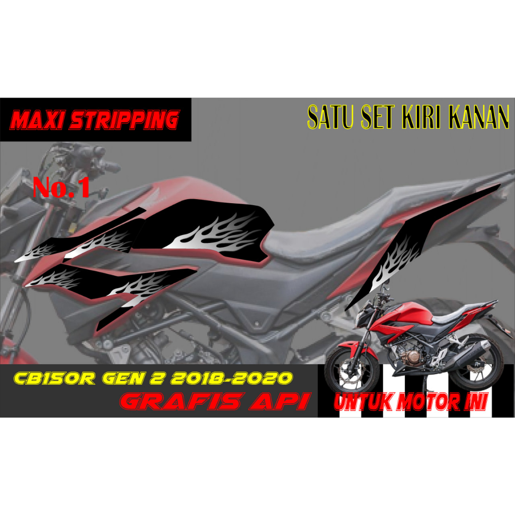 Jual Stiker striping Honda All new Cb150R generasi 3 2018-2020 Grafis ...