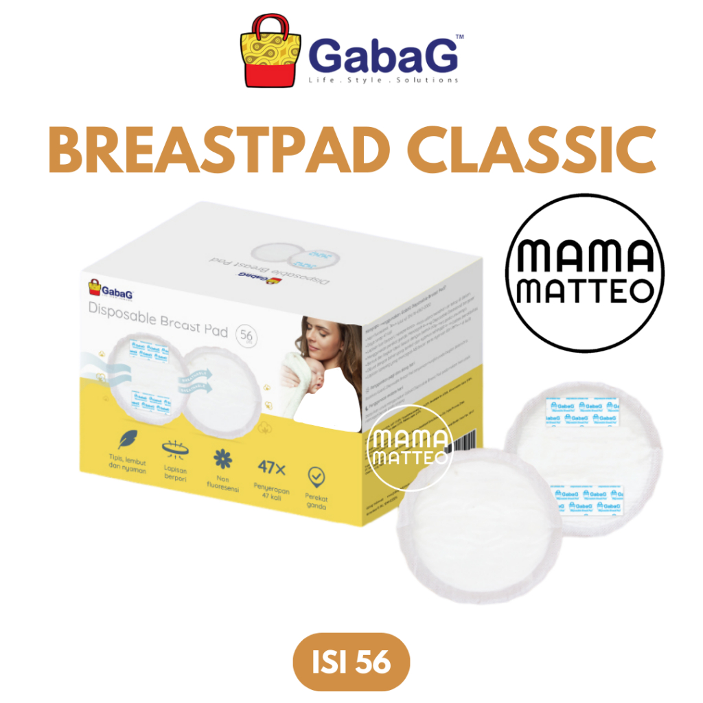 Jual GABAG Breastpad Classic isi 56 pcs / Pads Penyerap ASI Mama ...