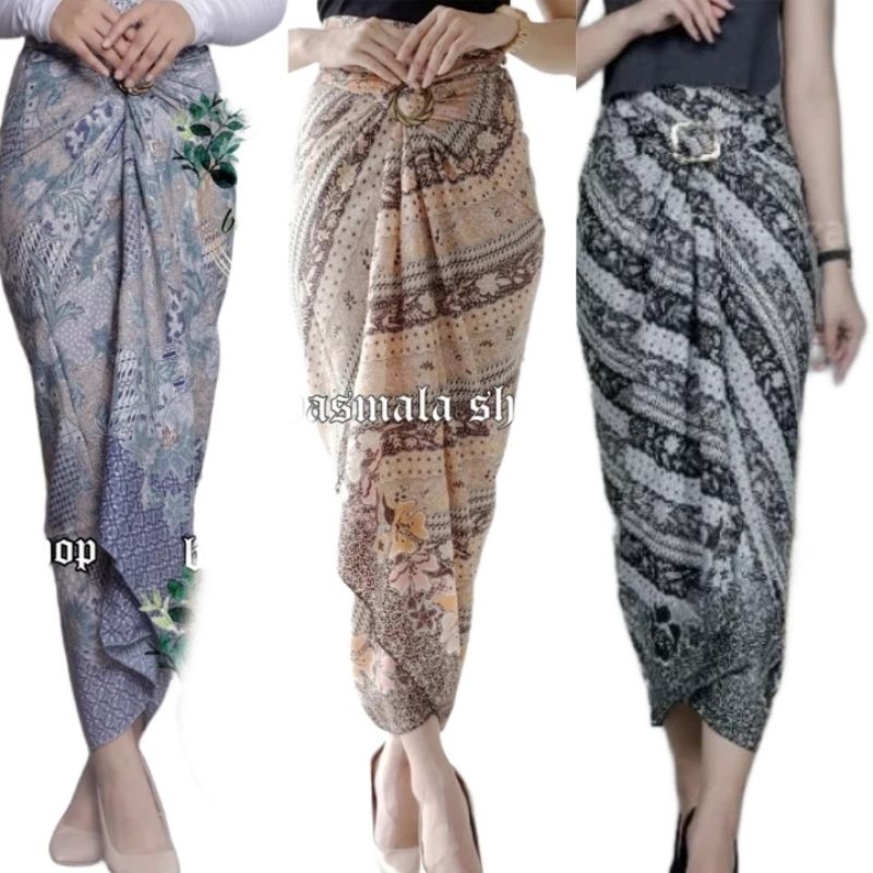 Jual Rok Lilit Batik | Bawahan kebaya | Kain Serut Instan Free Ring ...