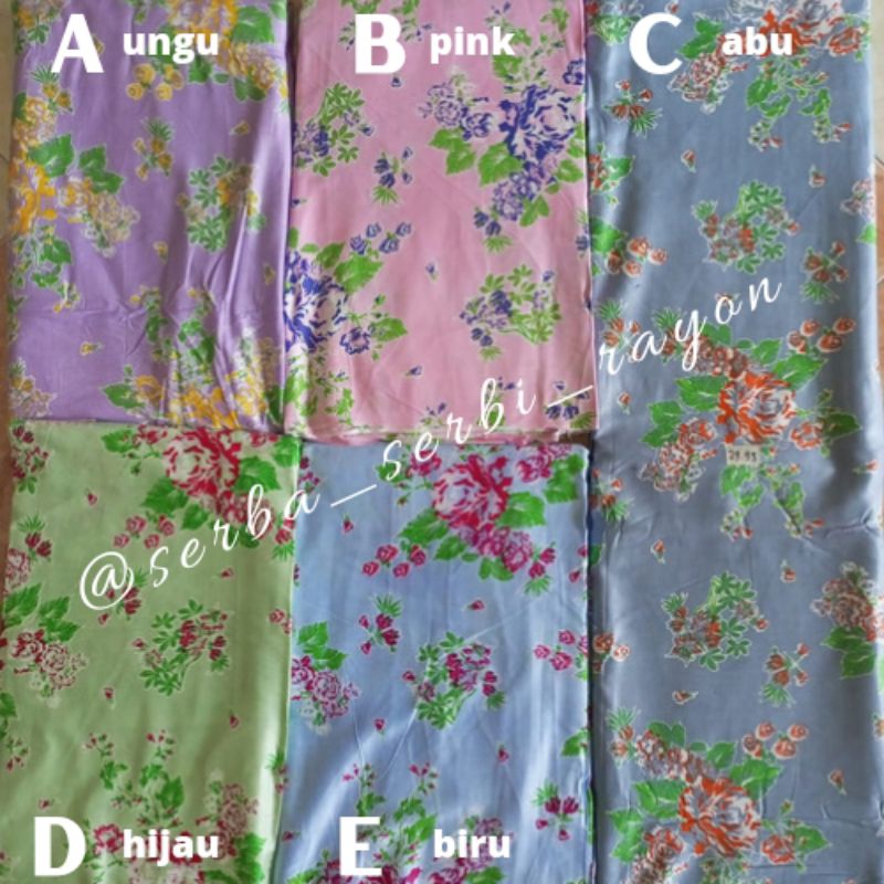 Jual KAIN RAYON MOTIF BUNGA DAUN (harga per 0,5 m) | Shopee Indonesia