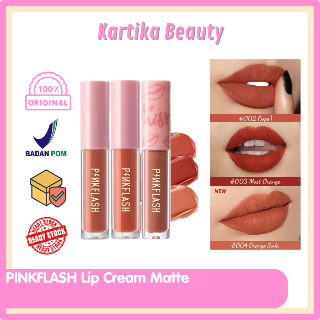 Jual LIP KRIM PINKFLASH PF - L01 LIPSTIK MATTE CREAMY OH MY KISS ...