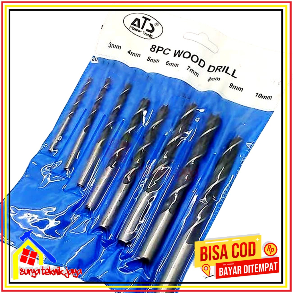 Jual MATA BOR KAYU SET 8PCS 3 -10MM AUGER BIT FLOURISH Mata Bor Kayu ...